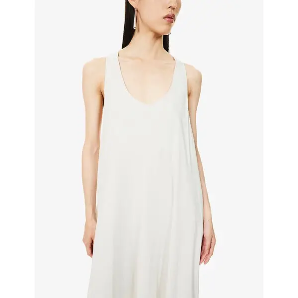 ST. AGNI Scoop-neck Relaxed-fit Jersey Maxi Dress