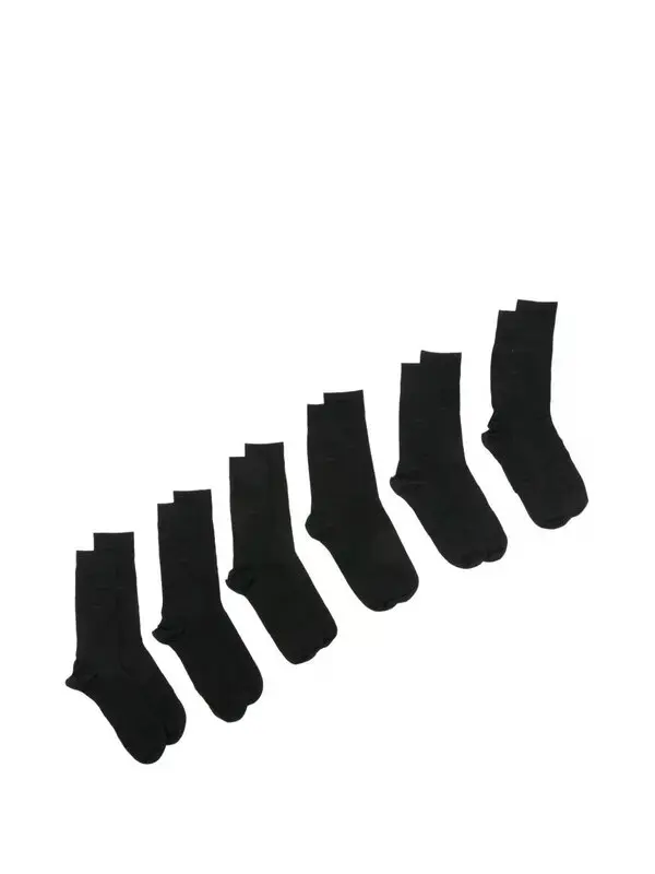 CDLP Ribbed Socks With Logo Print - Black