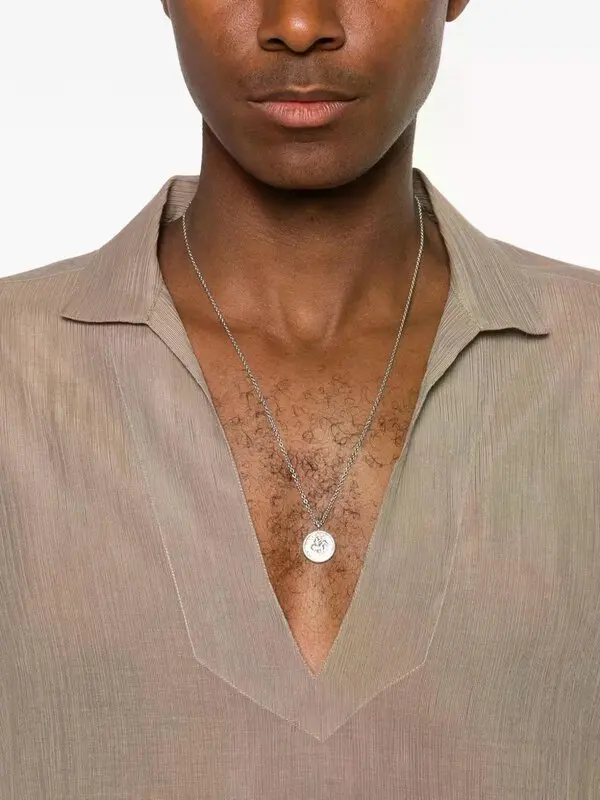Tagliatore Semi-sheer V-neck Shirt