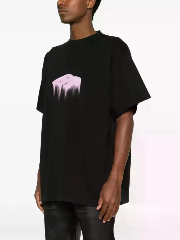 Balenciaga Graphic-print T-shirt - Black