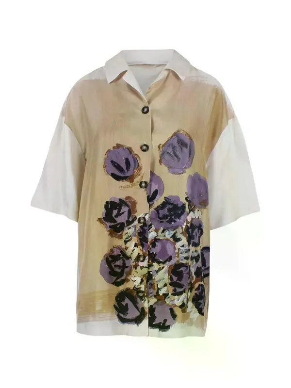 Antonio Marras Floral Print Short Sleeve Shirt - Neutrals