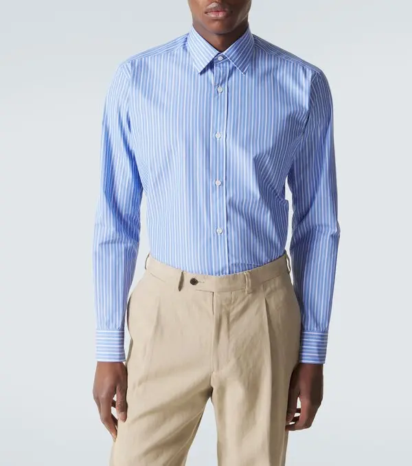 Charvet Striped Cotton Poplin Shirt