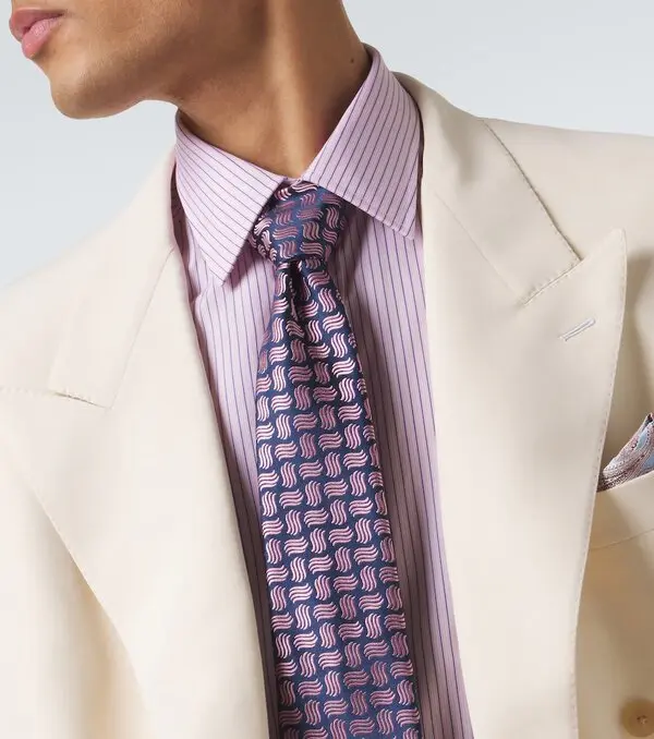 Charvet Silk Jacquard Tie - Blue