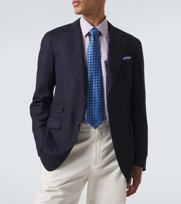 Charvet Silk Jacquard Tie - Blue