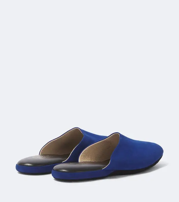 Charvet Suede Slippers - Blue
