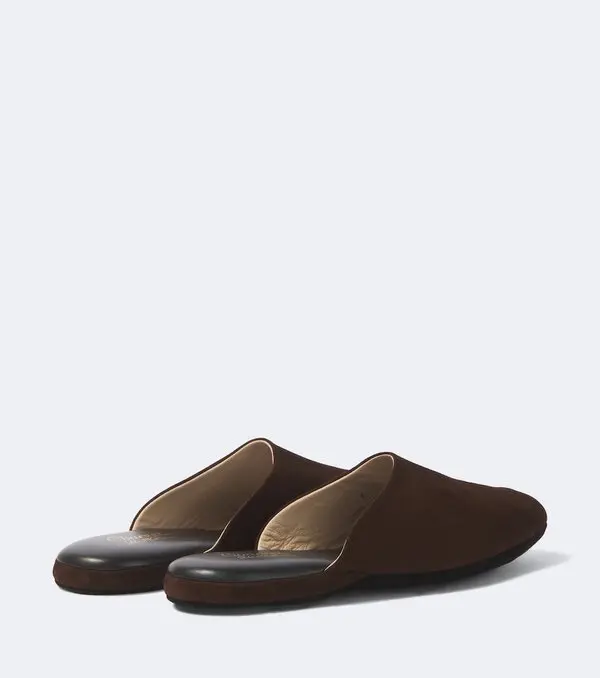 Charvet Suede Slippers - Brown