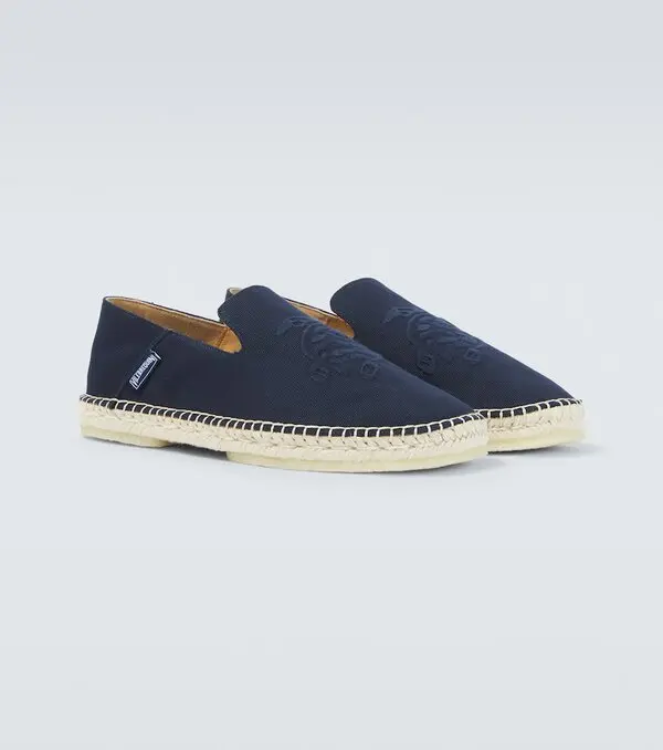 Vilebrequin Embroidered Canvas Espadrilles - Blue