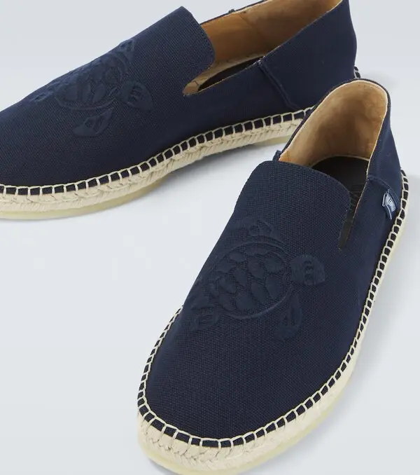 Vilebrequin Embroidered Canvas Espadrilles - Blue