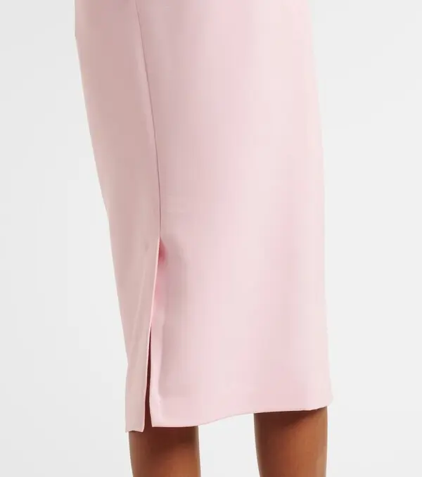 Safiyaa Hokuku Crepe Pencil Skirt