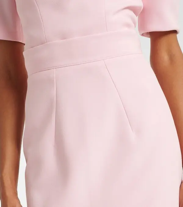 Safiyaa Hokuku Crepe Pencil Skirt