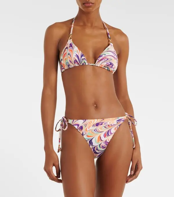 ALEXANDRA MIRO Leoni Printed Bikini Bottoms