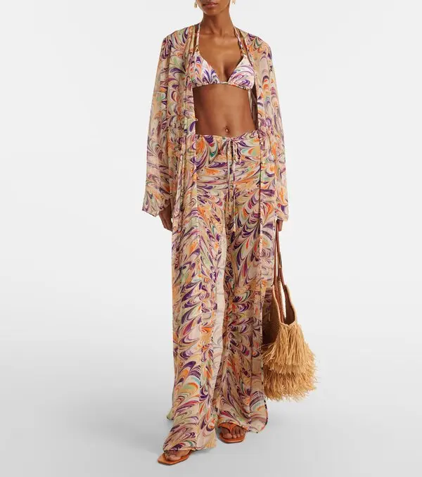 ALEXANDRA MIRO Scarlett Printed Flared Pants