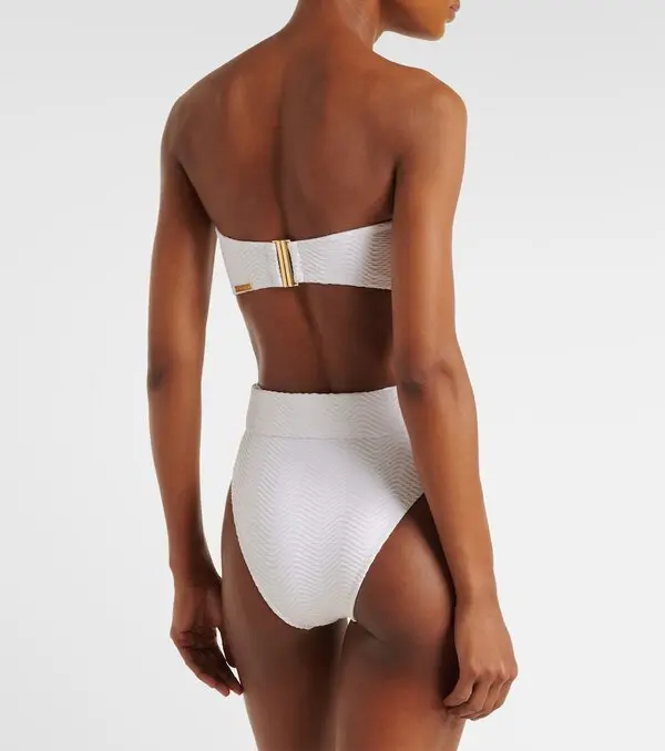 ALEXANDRA MIRO Iris Bandeau Bikini Top - White