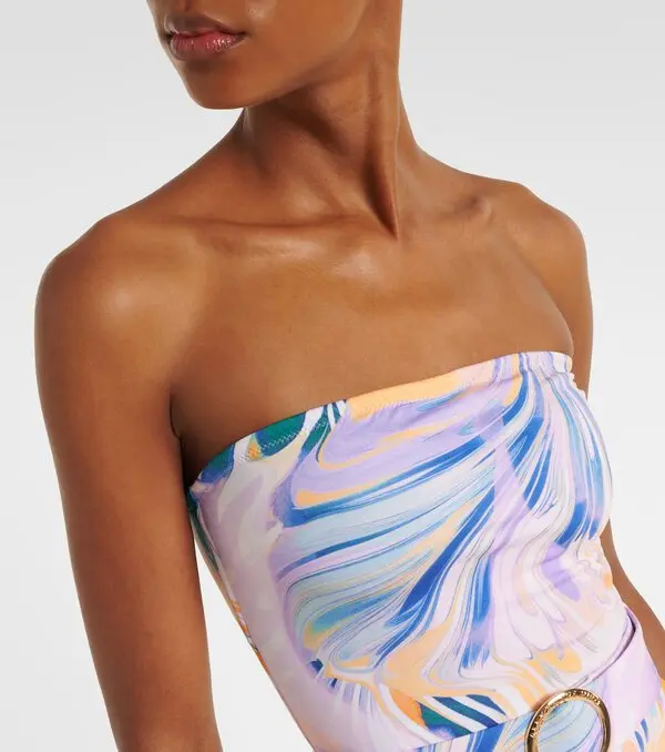 ALEXANDRA MIRO Iris Belted Printed One-piece Swimsuit