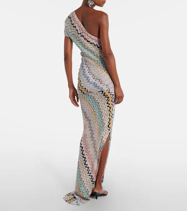 Missoni Wave One-shoulder Maxi Dress