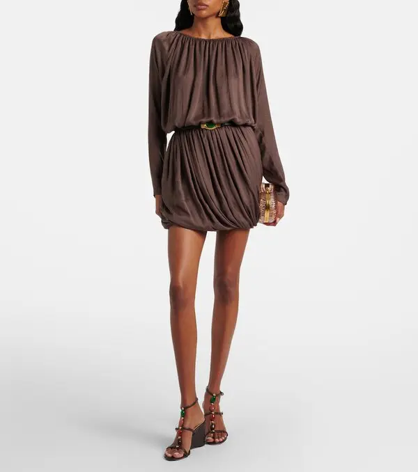 GIANVITO ROSSI Embellished Leather Wedge Sandals