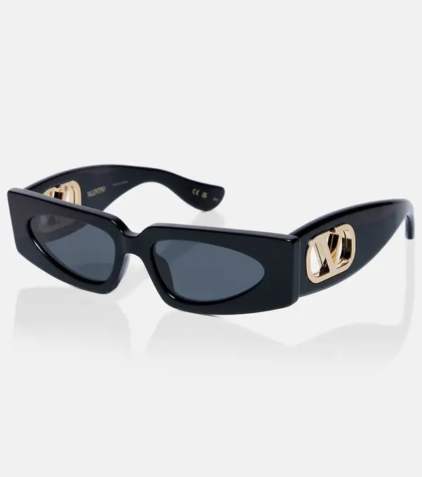 Valentino Garavani Vlogo Rectangular Sunglasses - Black