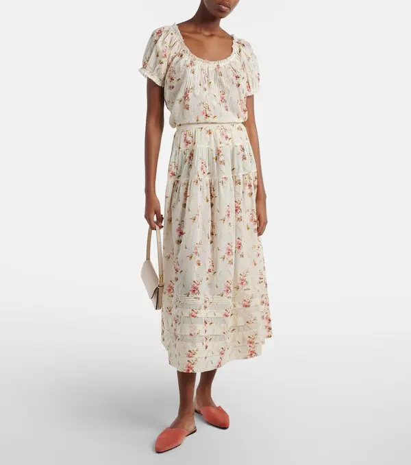 DÔEN Frederica Floral Cotton Top - Multicoloured