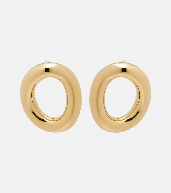 Balenciaga Ellipse Brass Earrings