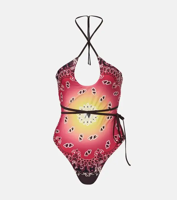 Attico Printed One-piece Swimsuit - Multicoloured