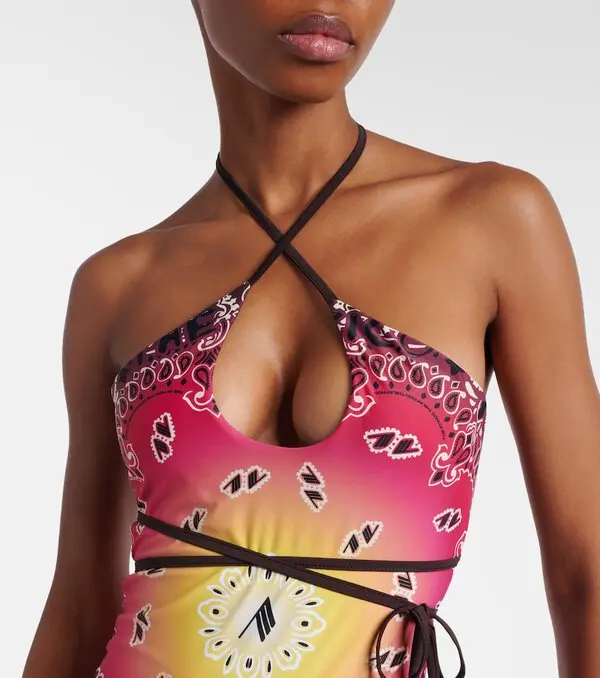 Attico Printed One-piece Swimsuit - Multicoloured
