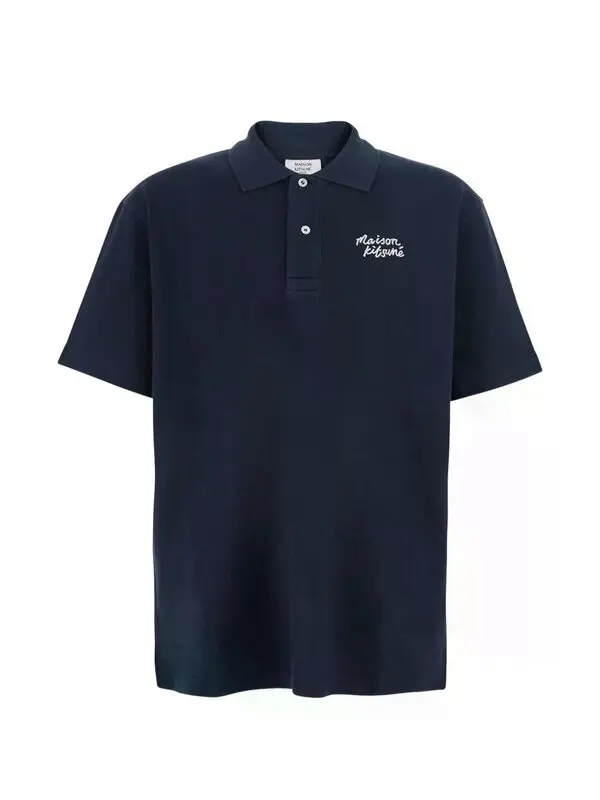Maison Kitsuné Logo-embroidered Cotton Polo Shirt