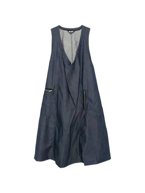 Comme Des Garçons Zip-pocket Sleeveless Dress - Blue