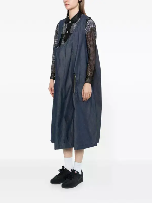 Comme Des Garçons Zip-pocket Sleeveless Dress