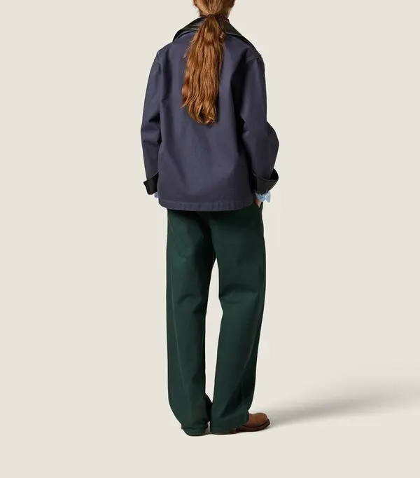 Miu Miu Cotton Gabardine Trousers - Green