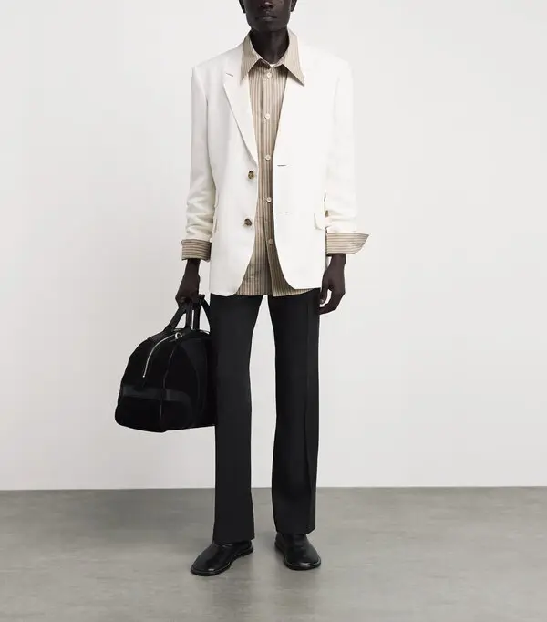AMI Paris Virgin Wool Straight Trousers