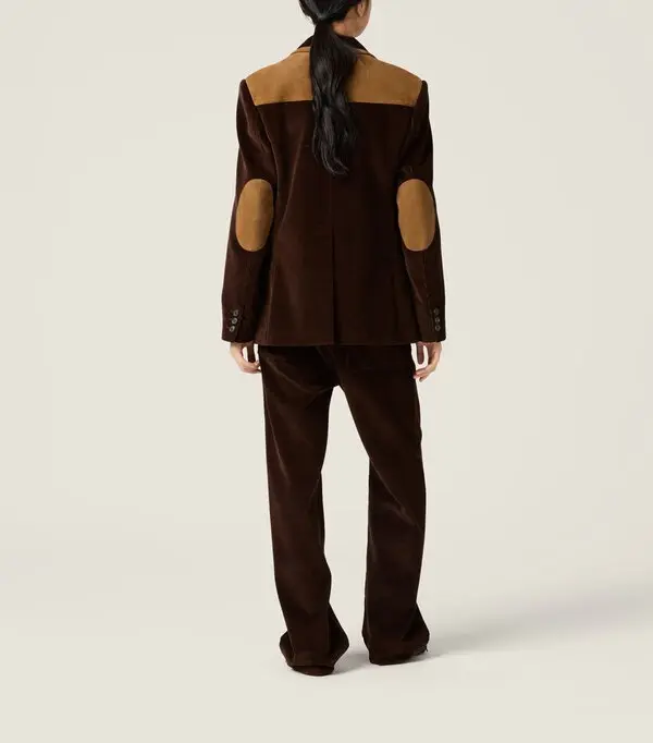 Miu Miu Corduroy Straight Leg Trousers - Brown