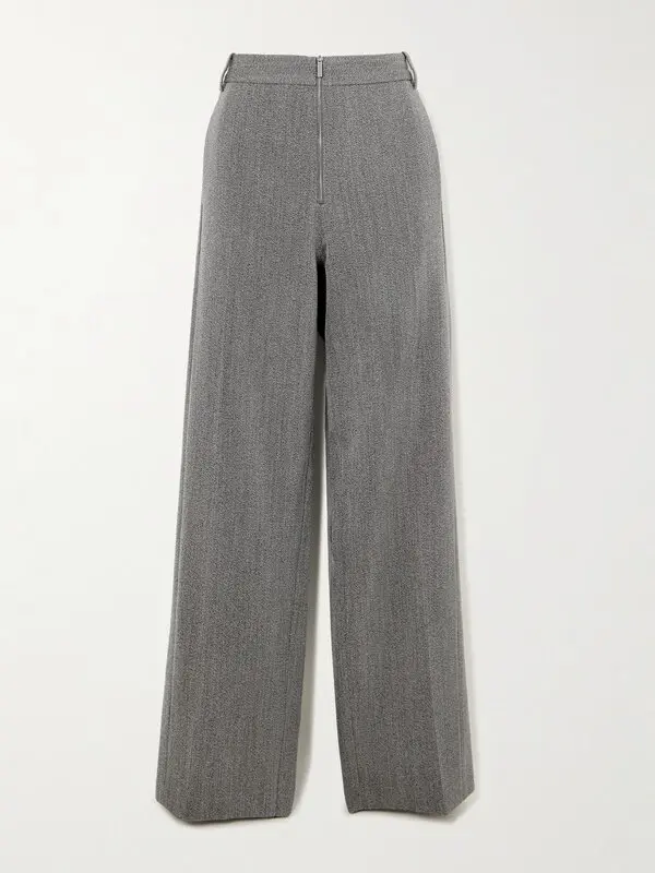 Tibi Wool Straight-leg Trousers