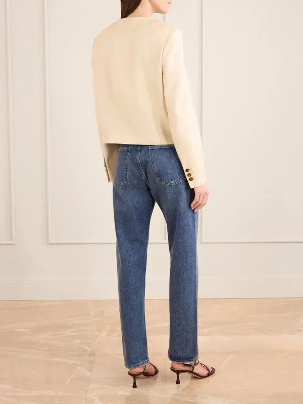 BLAZÉ MILANO Danae Woven Cropped Jacket