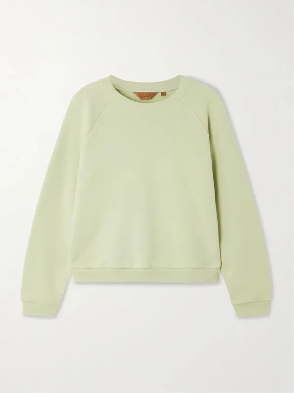 JAMIE HALLER The Daily Cotton-terry Sweatshirt - Green
