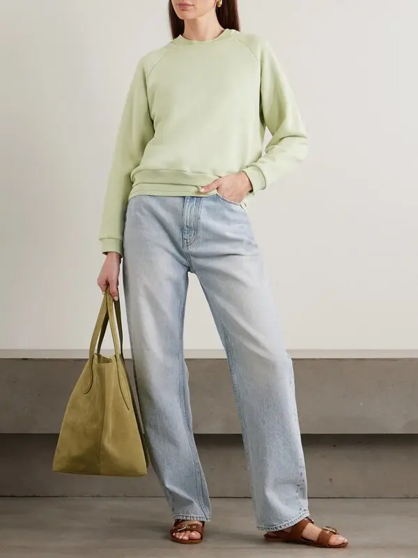 JAMIE HALLER The Daily Cotton-terry Sweatshirt - Green