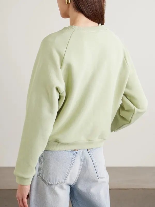 JAMIE HALLER The Daily Cotton-terry Sweatshirt - Green