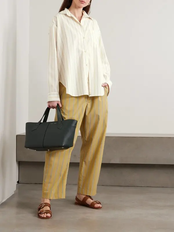 JAMIE HALLER Essential Striped Cotton-poplin Shirt