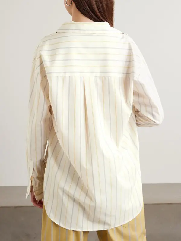JAMIE HALLER Essential Striped Cotton-poplin Shirt