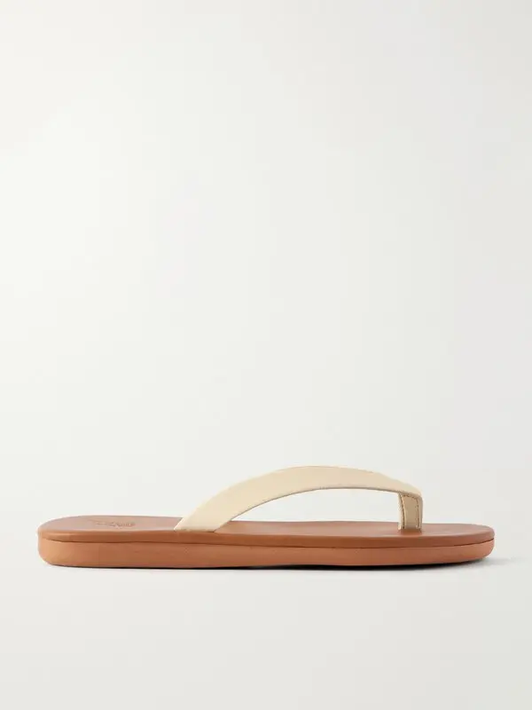 ANCIENT GREEK SANDALS Saionara Leather Flip Flops - Neutrals