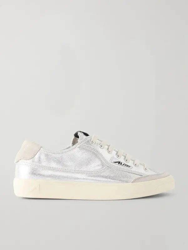 AUTRY Windscape Low Metallic Canvas Sneakers - Silver