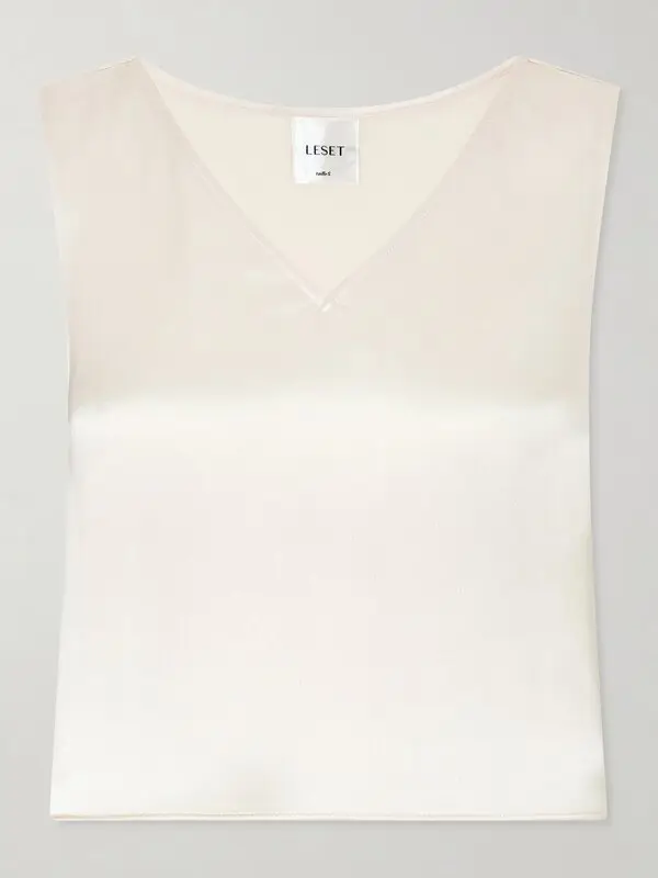 LESET Barb Satin Camisole - Neutrals