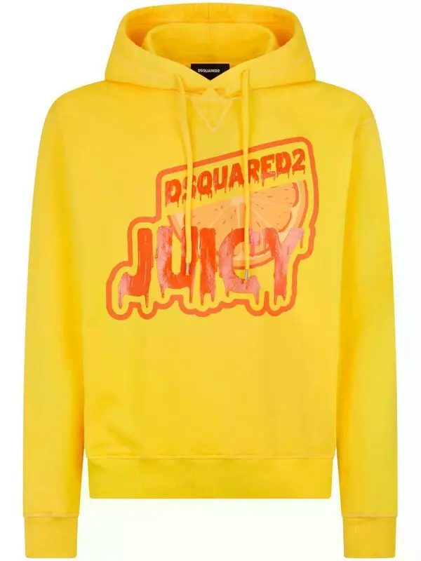 Dsquared2 Graphic Print Cotton Hoodie
