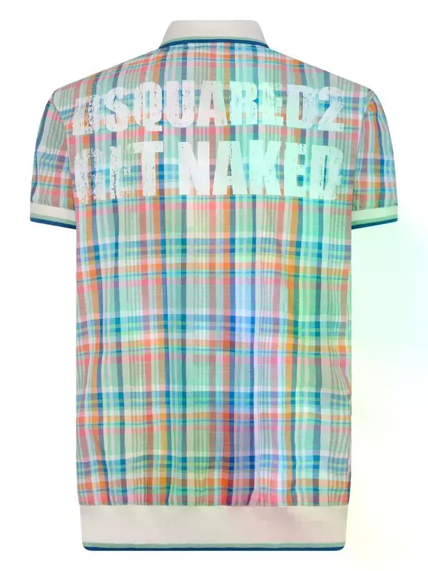Dsquared2 Logo-print Checked Polo Shirt
