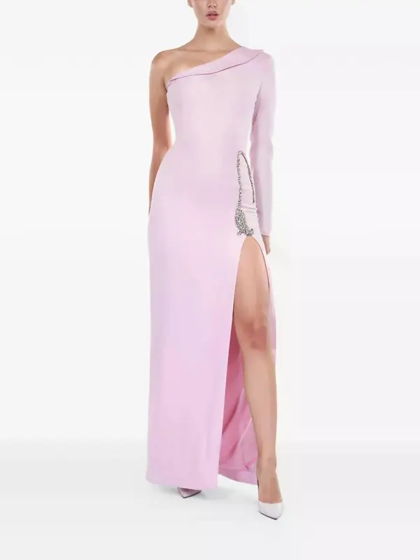 ARAFTU One-shoulder Crystal-embellished Gown