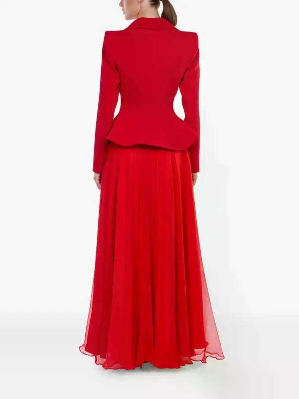 ARAFTU Crystal-embellished Peplum Gown