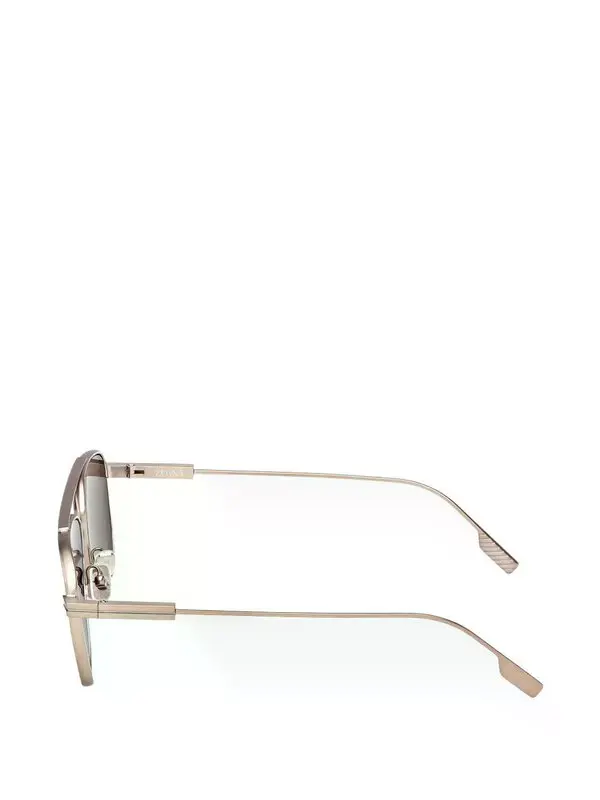 Zegna Square-frame Sunglasses - Brown
