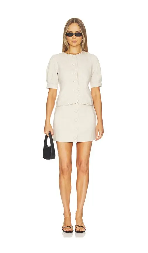 Astr The Label Cailey Top With Puff Sleeves