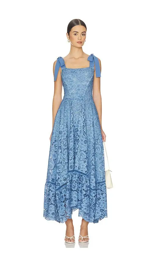 Alice + Olivia Rosalee Lace Bustier Maxi Dress