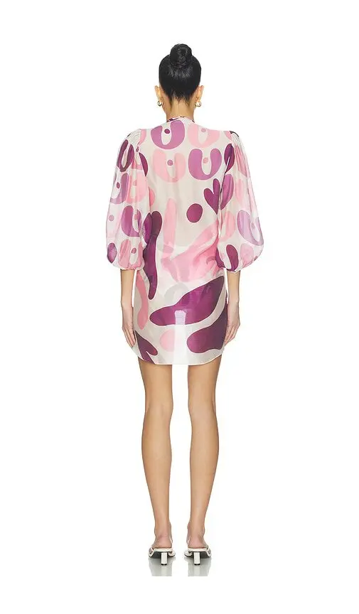 ADRIANA DEGREAS Bold Floral Wrap Shirt