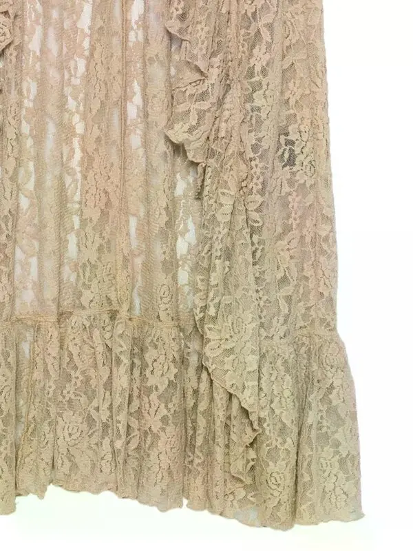 BARBARA BOLOGNA Asymmetric Ruffled Lace Skirt